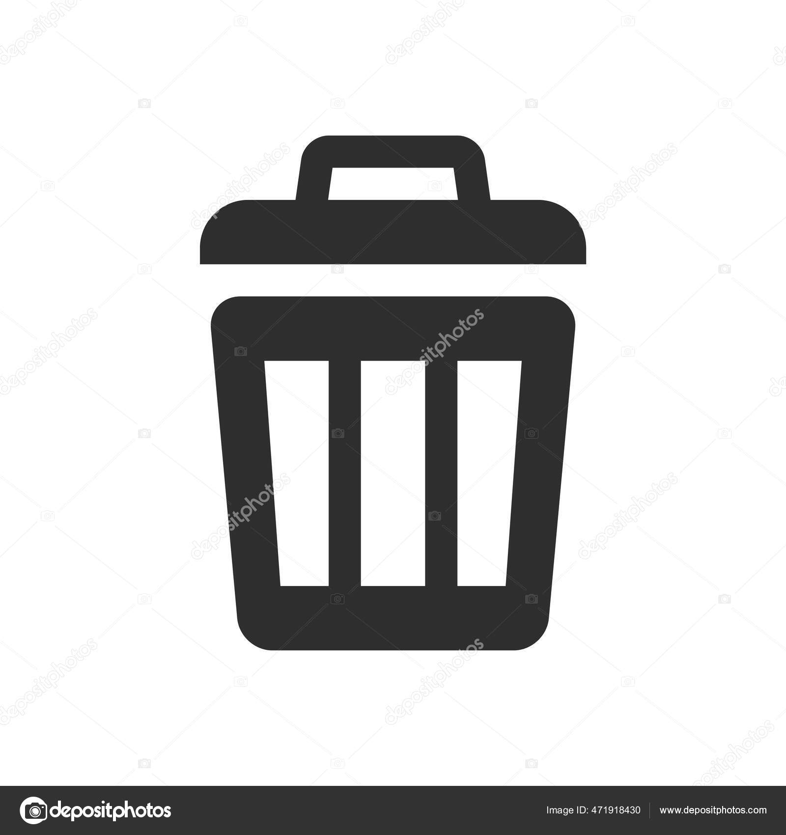 Rubbish Bin Vector Illustration White Background Stock Vector by ...