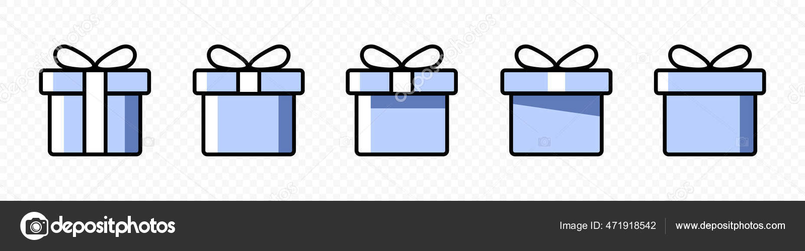 Gift Boxes Icons White Background Vector Illustration Stock Vector by ...