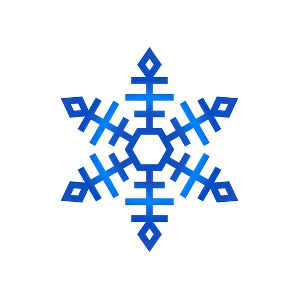 Blue Snowflake Isolated White Background Stock Vector by ...