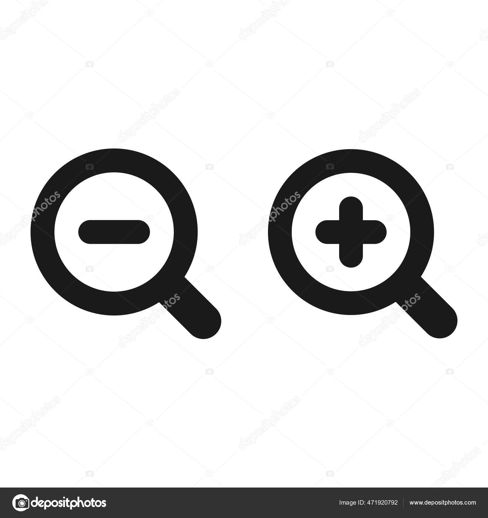Vector Set Flat Zoom Loupe Icon Illustration Stock Vector by ...