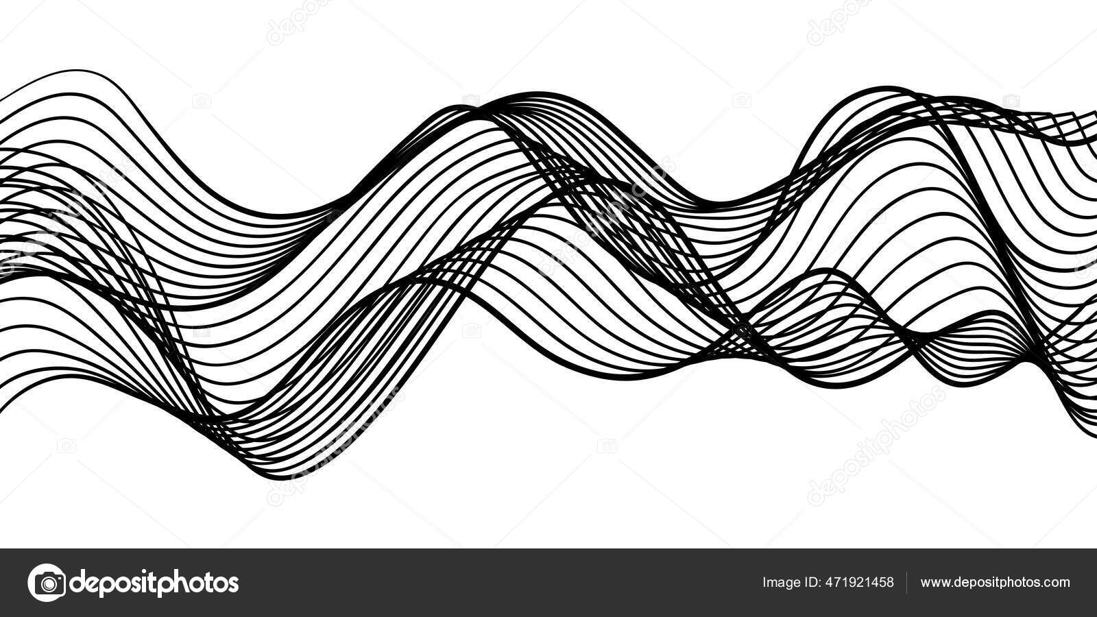 Curva Con Diseños De Líneas Rectas