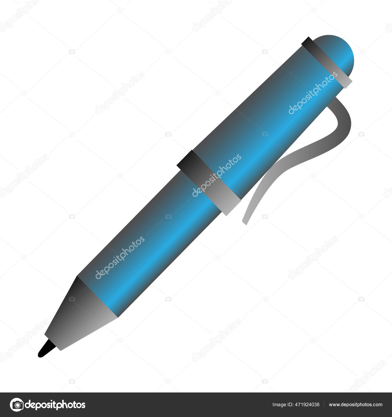 Pluma Aislada Sobre Fondo Blanco Ilustración Vectorial Realista Vector ...