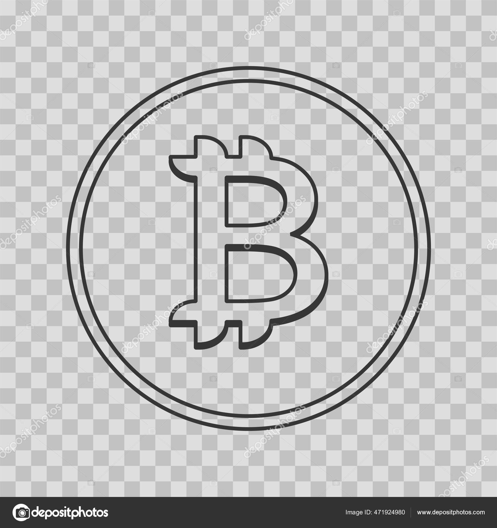 Bitcoin Symbol Icon Transparent Background Vector Illustration Stock ...