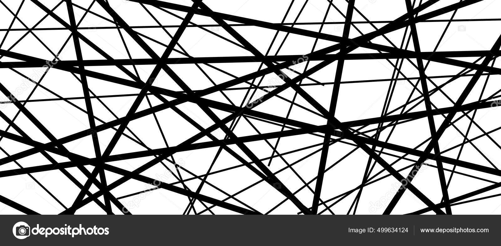 Random Chaotic Lines Background Abstract Geometric Pattern Modern ...