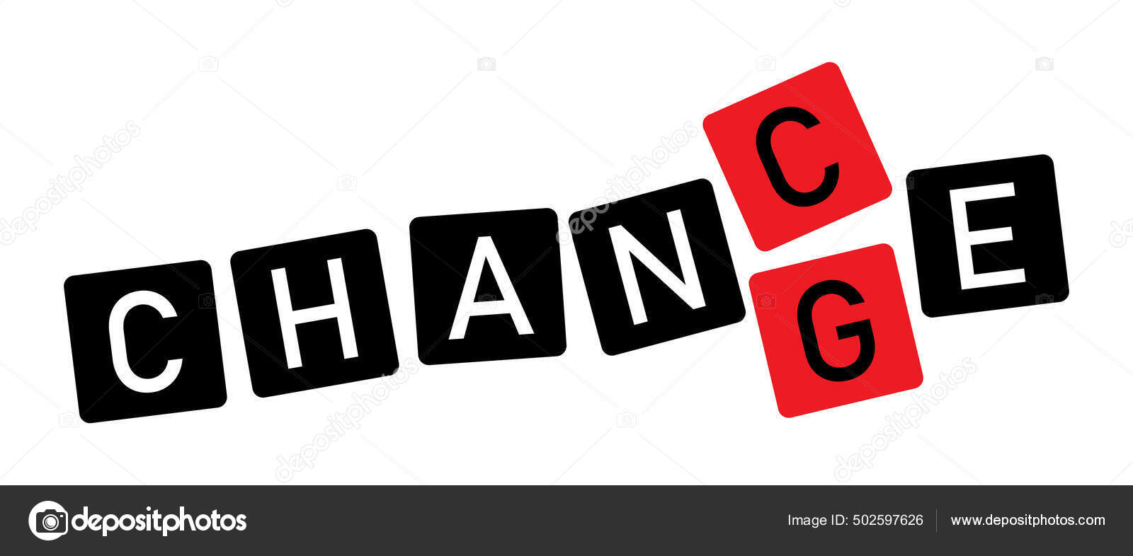 Chance Change Text White Background Modern Vector Banner Stock Vector ...
