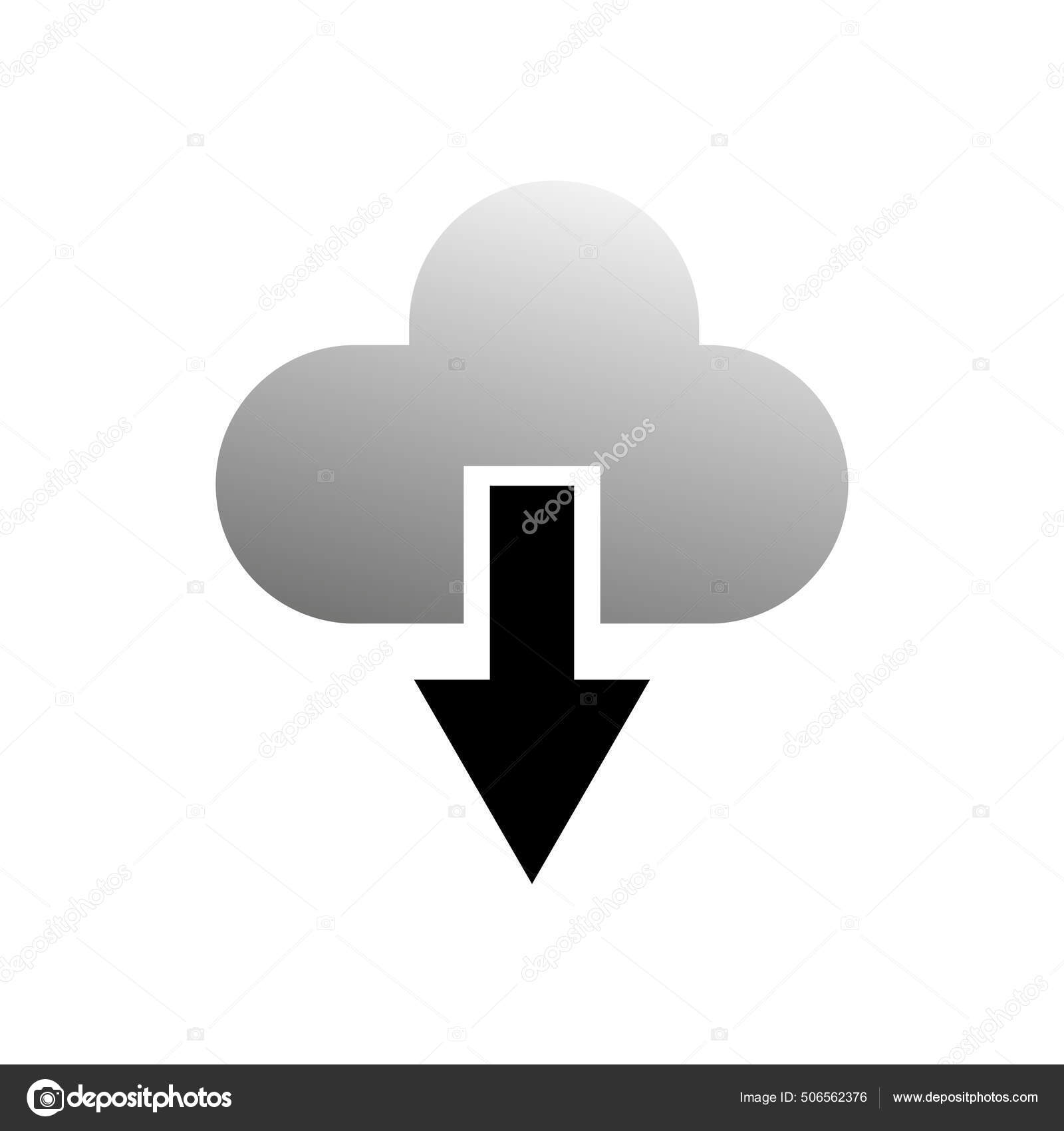 Cloud Vector Icon Download Symbol Vector Illustration Isolated White ...