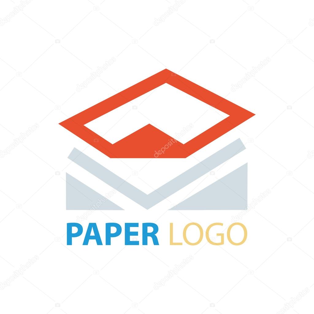 Design papel logotipo cor de laranja — Vetores de Stock © foxroar ...