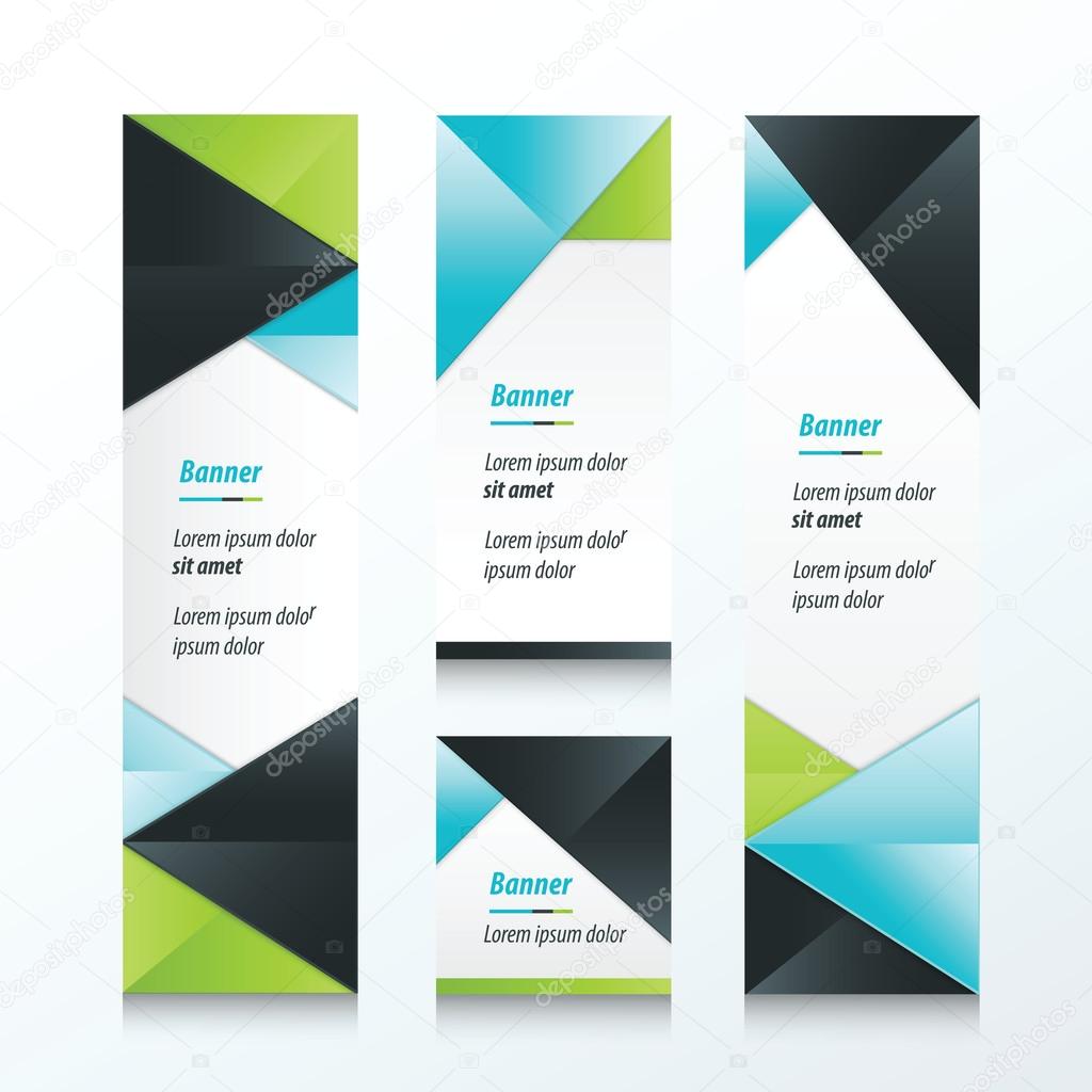Abstract banner vector set 3 color Stock Vector Image by ©foxroar #92129910