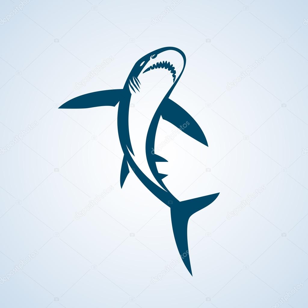 Shark - vector illustration. Stock Vector Image by ©nadia1992 #100608588