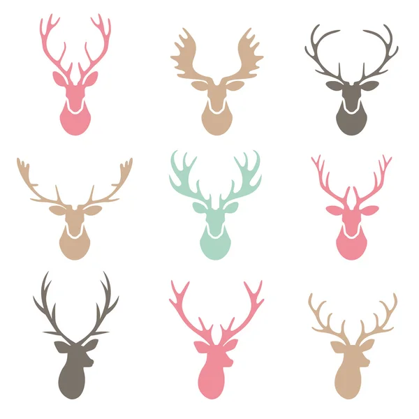 Deer Hunter Heads set. Stock Vector Image by ©nadia1992 #133517794