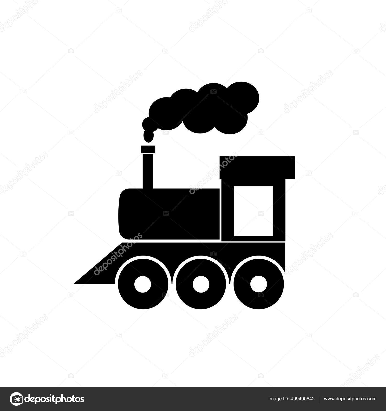 Vintage Train Sign Icon White Background — Stock Photo © meredesign ...