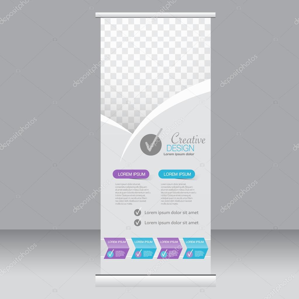 Roll up banner stand template. Abstract background for design, business ...