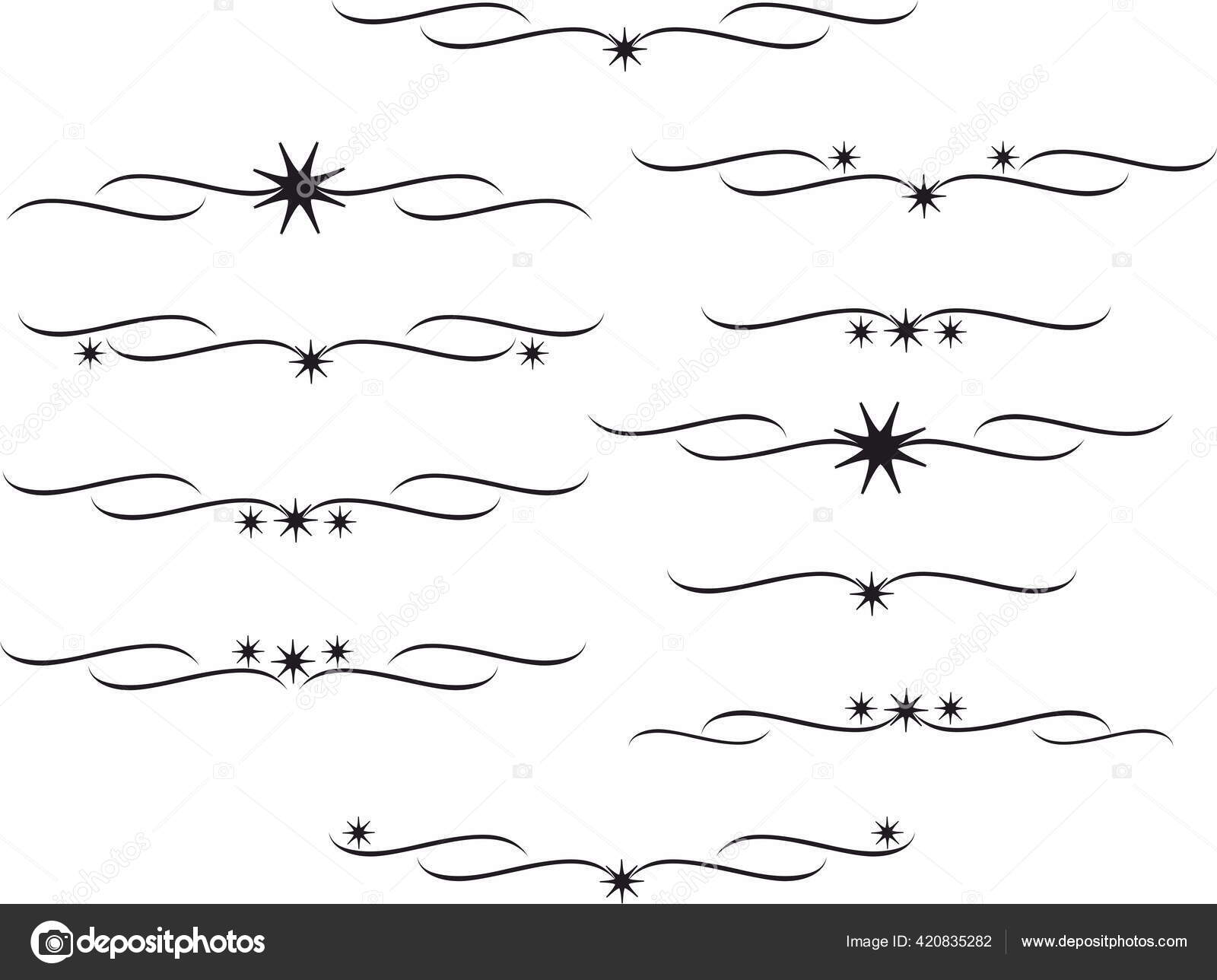 Decorative Element Divider Separator Star Stock Vector by ©kukuruzik ...