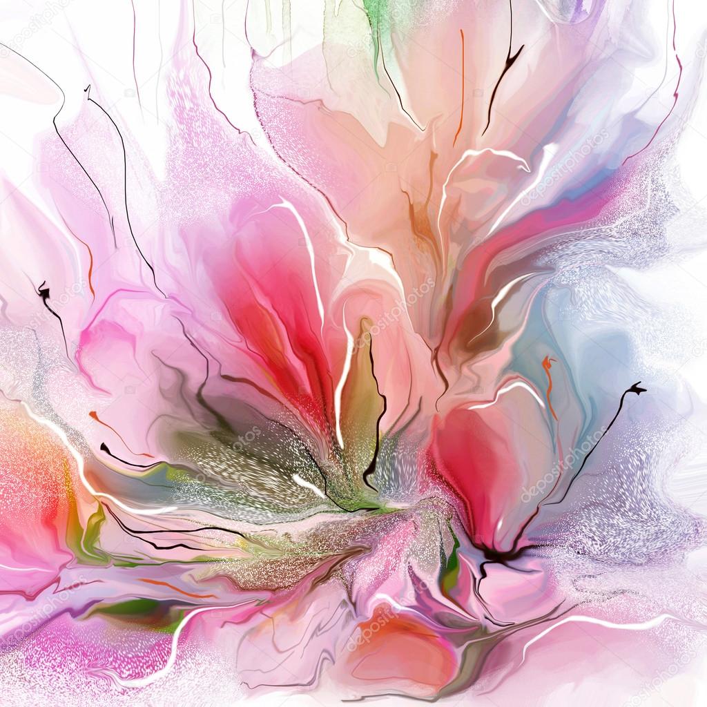 Lovely painted floral design — Stock Photo © Teniteni #55687299