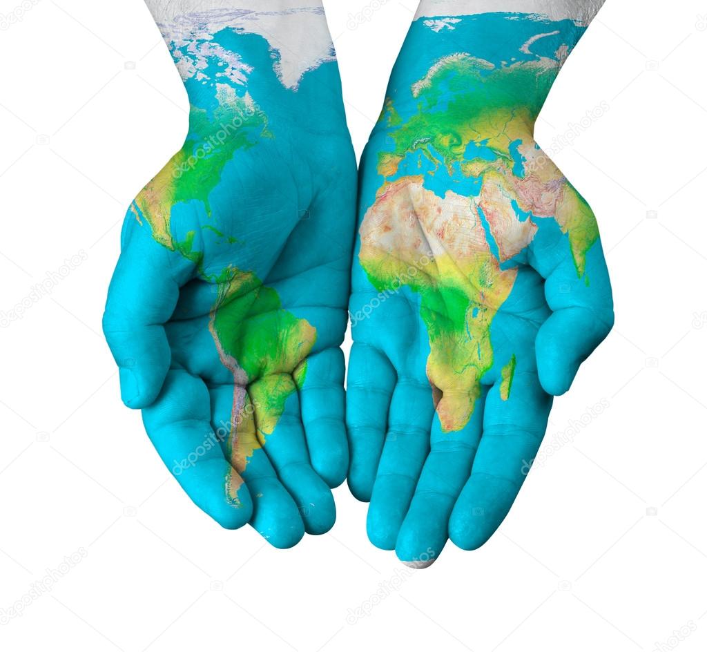 Map on hands — Stock Photo © chones #59666539