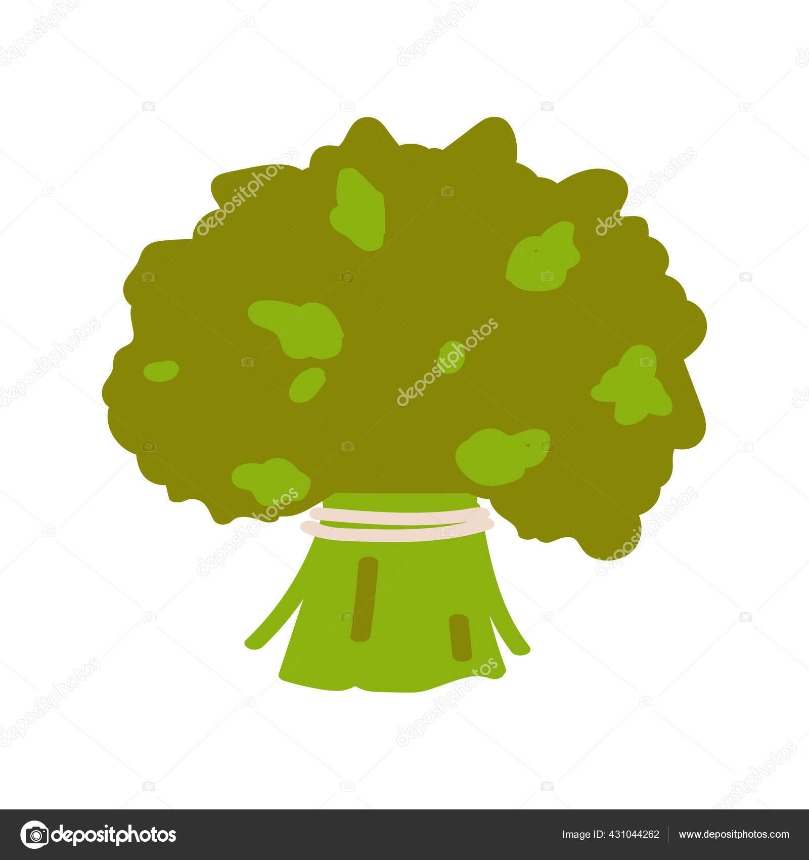 Bunch Green Style Flat Design Isolated White Background Bunch Fresh ...