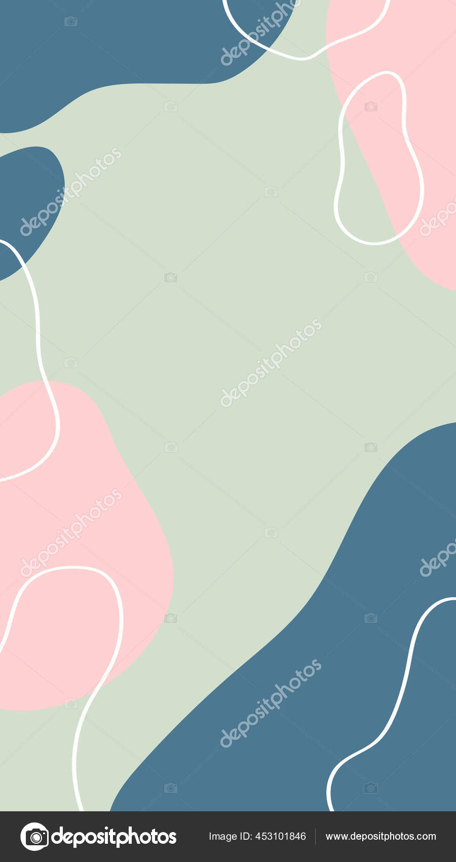 Vertical abstract background. Hand drawn various shapes and doodle ...