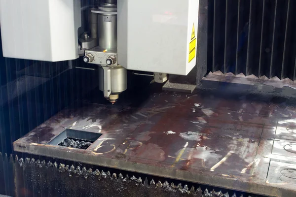 CNC Laser cutting of metal, modern industrial technology. — Stock Photo ...