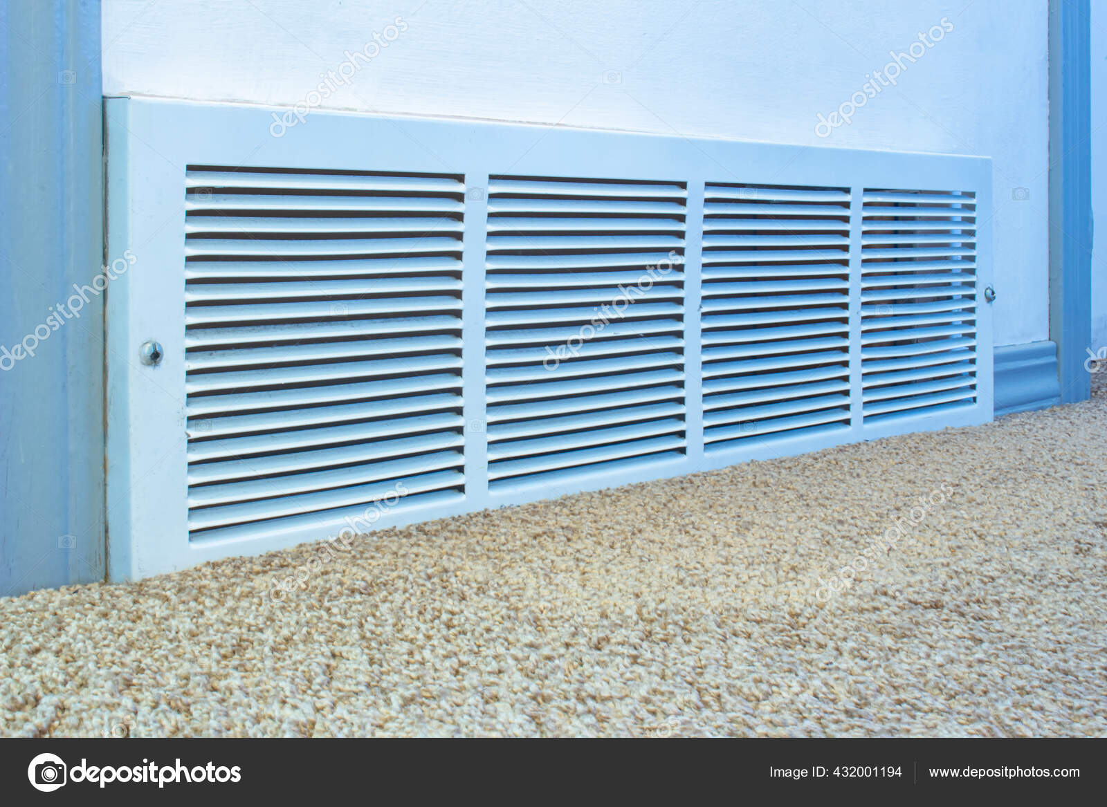 Cold Air Return Vent Residencial Home Air Vent White Wall Stock Photo ...