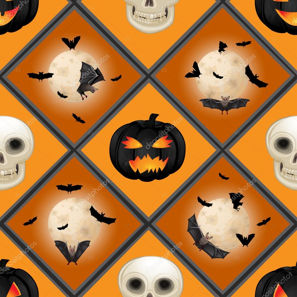 Seamless Scary Halloween pattern — Stock Photo © karmina83 #104322660