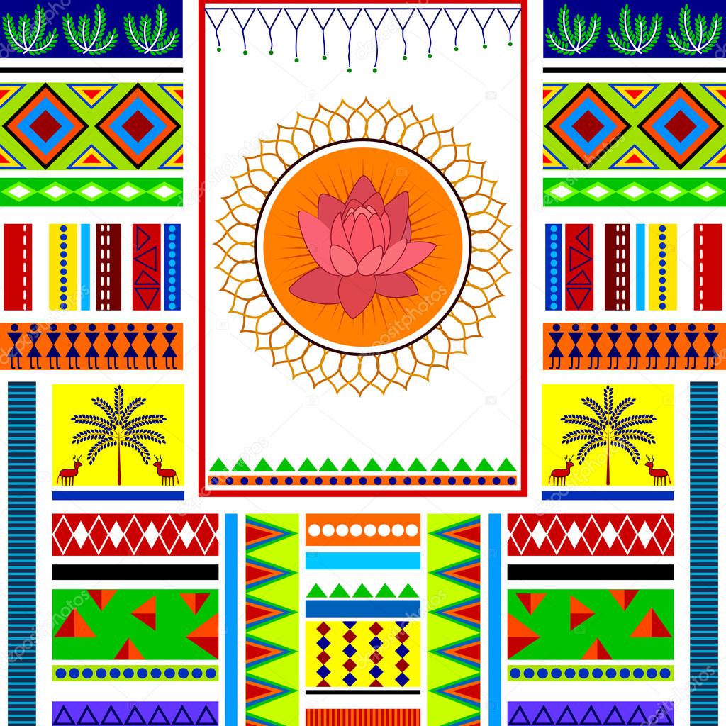 Indian Art background Stock Vector by ©snapgalleria 107289522