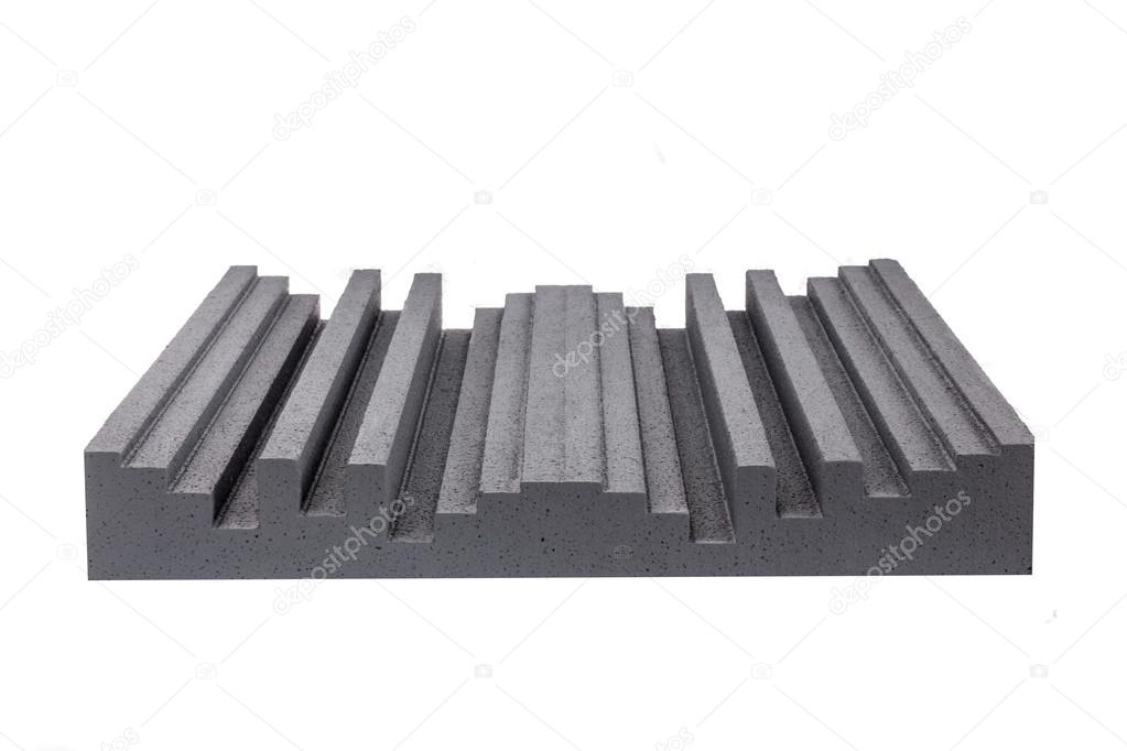 Hard pressed Styrofoam insulation for noise in music studio or — Stock ...