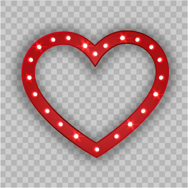 Neon heart lightbulb Vector Art Stock Images | Depositphotos