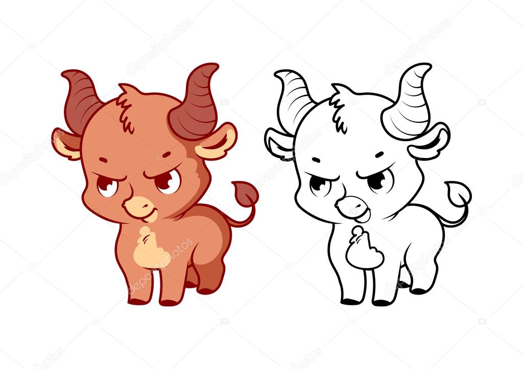 Cute angry bull. Stock Vector Image by ©yavi #103507846