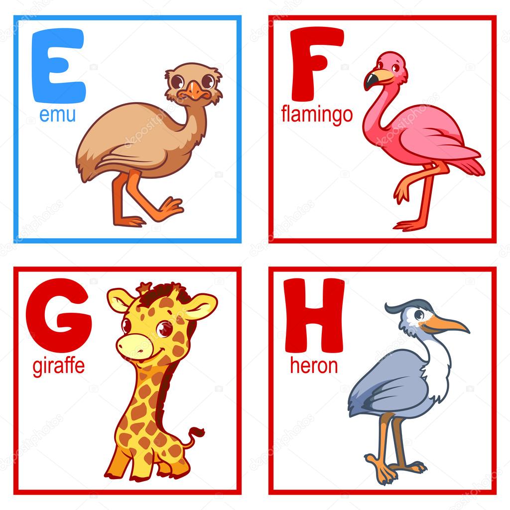 Un alfabeto con animales lindos Vector de stock por ©yavi 105111170