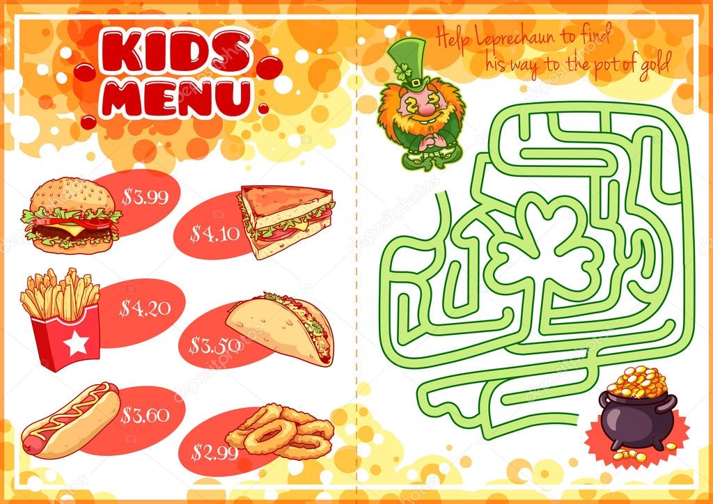 Kids Maze Food