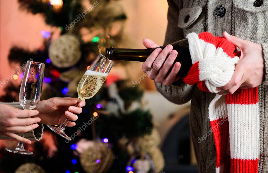 Concepto de salud. Una tradición de año nuevo. Feliz navidad. Casi ...