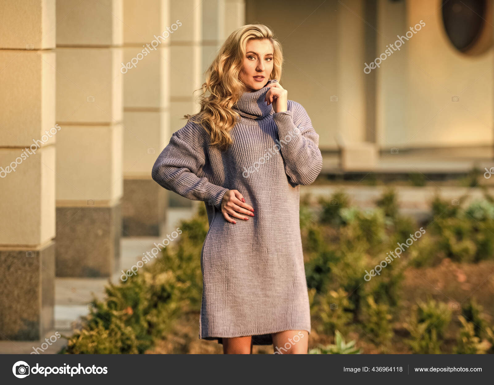 Best place to rest. warm oversized clothes. sexy woman sunny weather ... Best place to rest. warm oversized clothes. sexy woman sunny weather ...