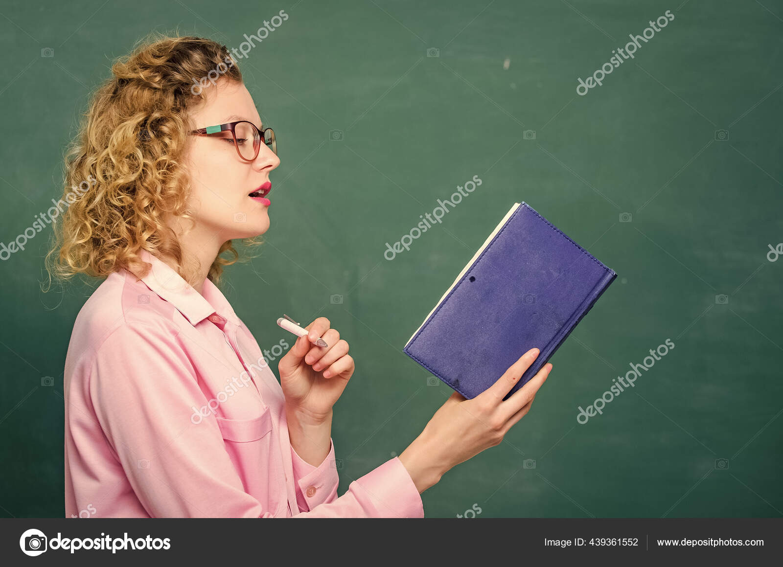 High School Student Studying Hard