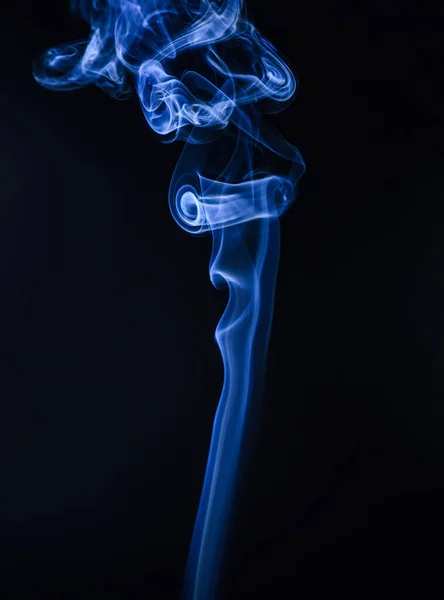 Abstract Wisp Background Blue Smoke Spiraled Fiery Steam Vapor Flow ...