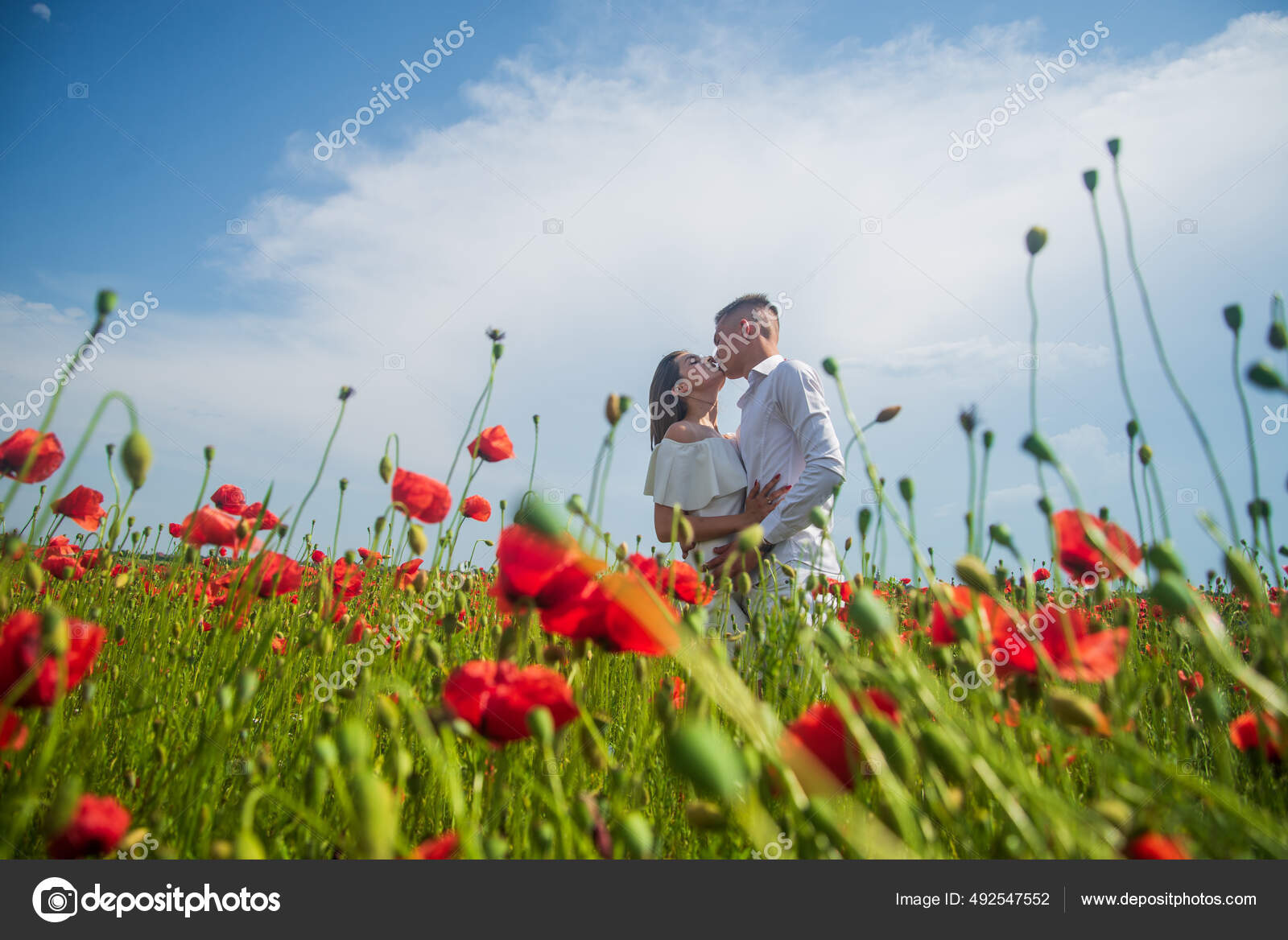 Love and romance. opium. bride and groom on spring wedding. lovers in ...