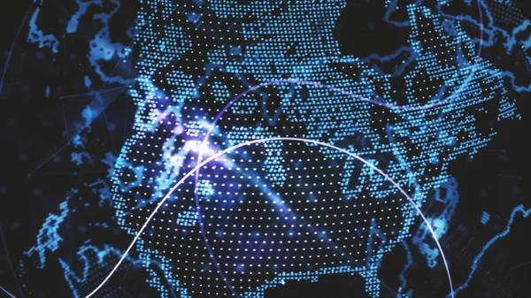 Digital Earth made in computer graphics - Stock Image - Everypixel