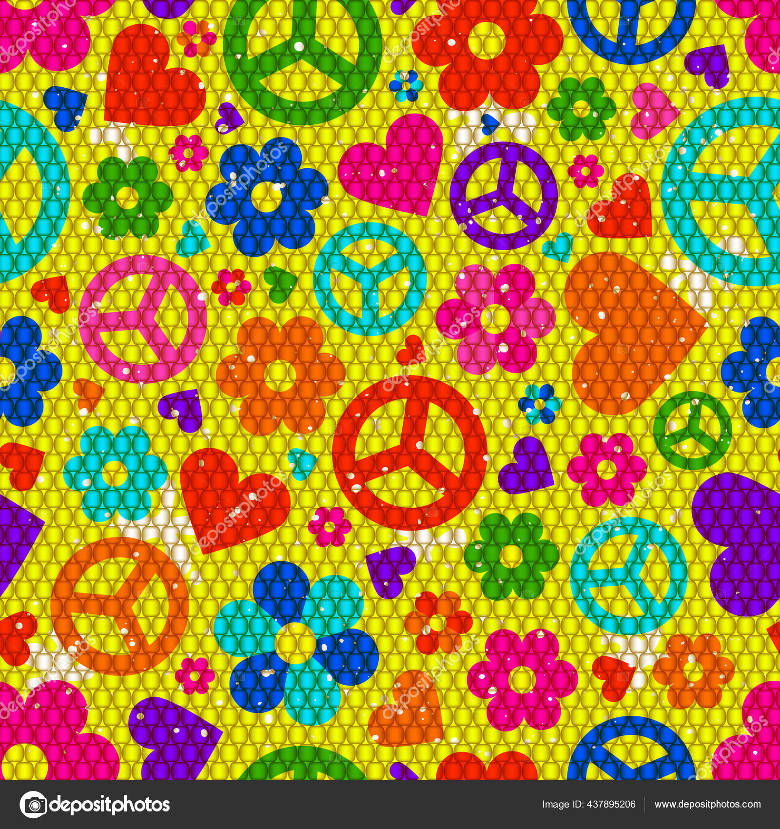 Hippie Background Realistic Texture Effect Braided Friendship Bracelet ...