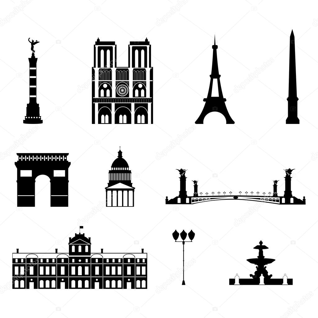 Les monuments de Paris image vectorielle par meowudesign © Illustration ...