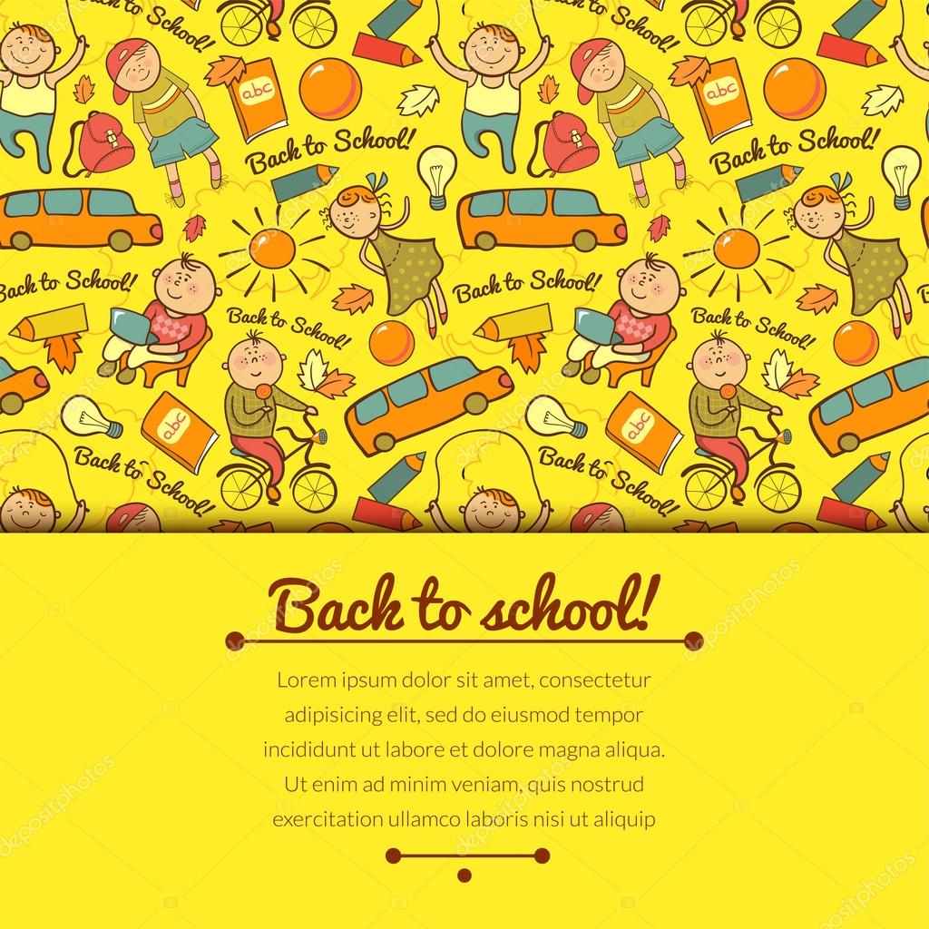 Vector cheerful background with children Stock Vector Image by ...