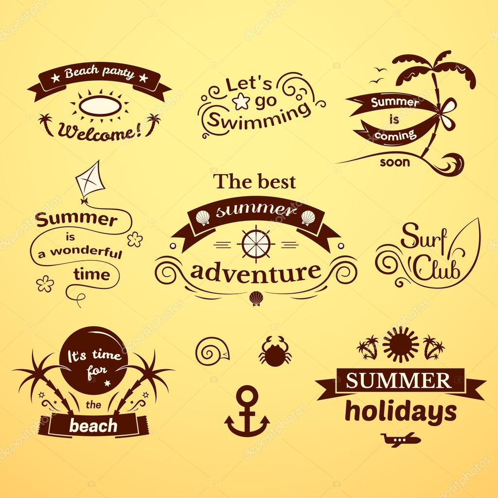 Summer signs set, Stock Vector Image by ©meowudesign #65571923