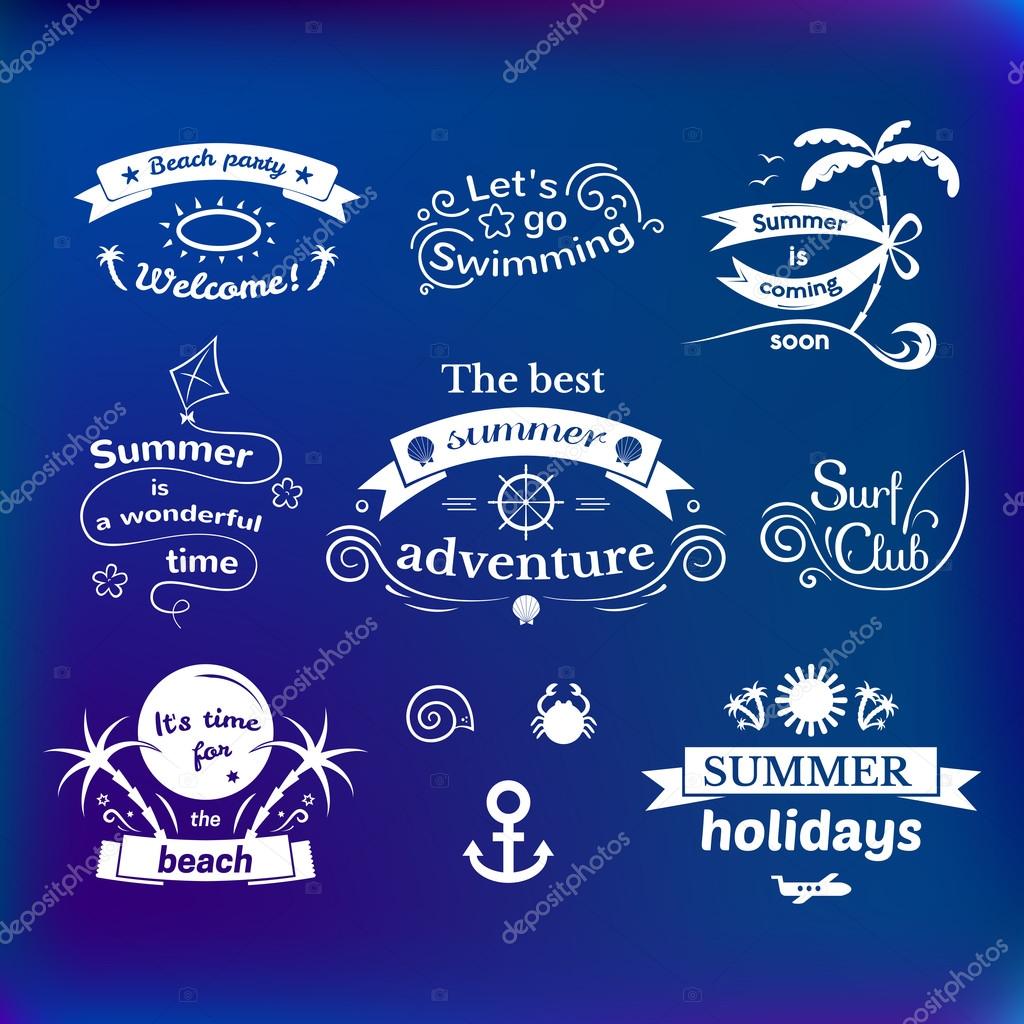 Summer signs set, Stock Vector Image by ©meowudesign #82522892