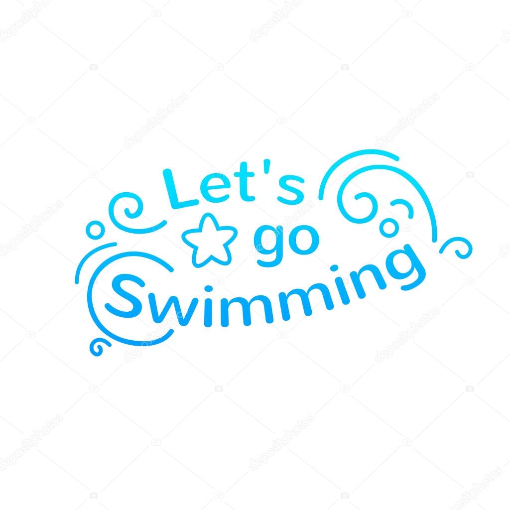 Let us go swimming logo Stock Vector Image by ©meowudesign #82522902