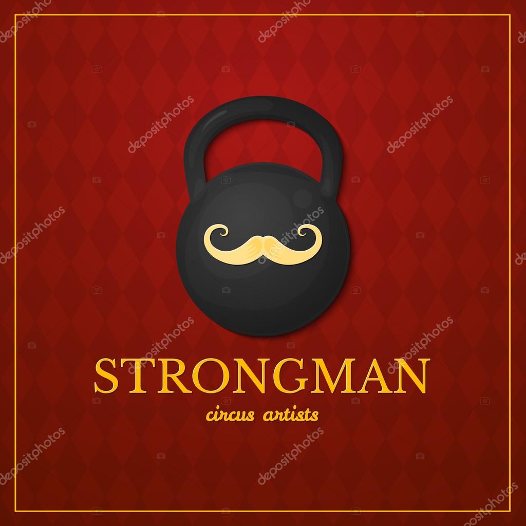 Strongman logow with a mustache Stock Vector Image by ©meowudesign ...