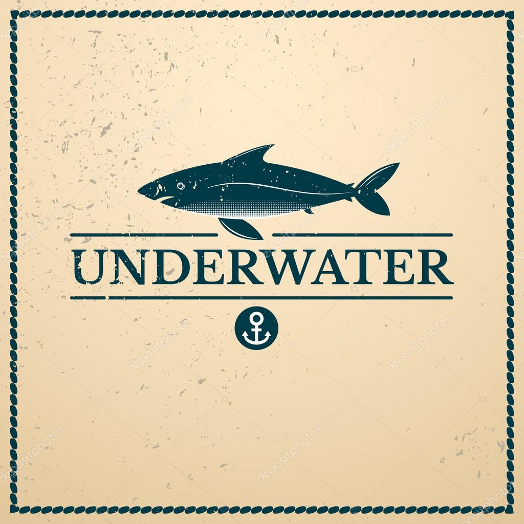 Tiburón grande con diseño de letras Vector de stock #82616936 de ...