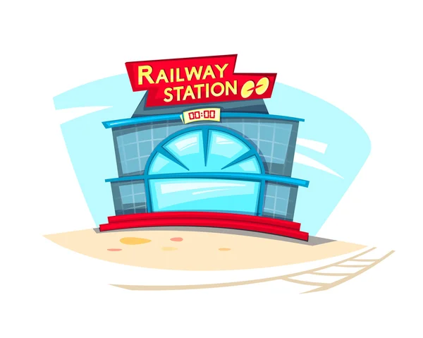 Railway station cartoon Vector Art Stock Images | Depositphotos
