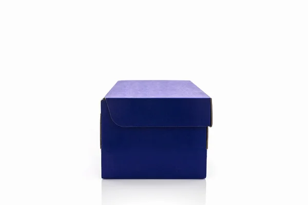 Blue shoe box with clipping path on white background. Stock Photo by ...
