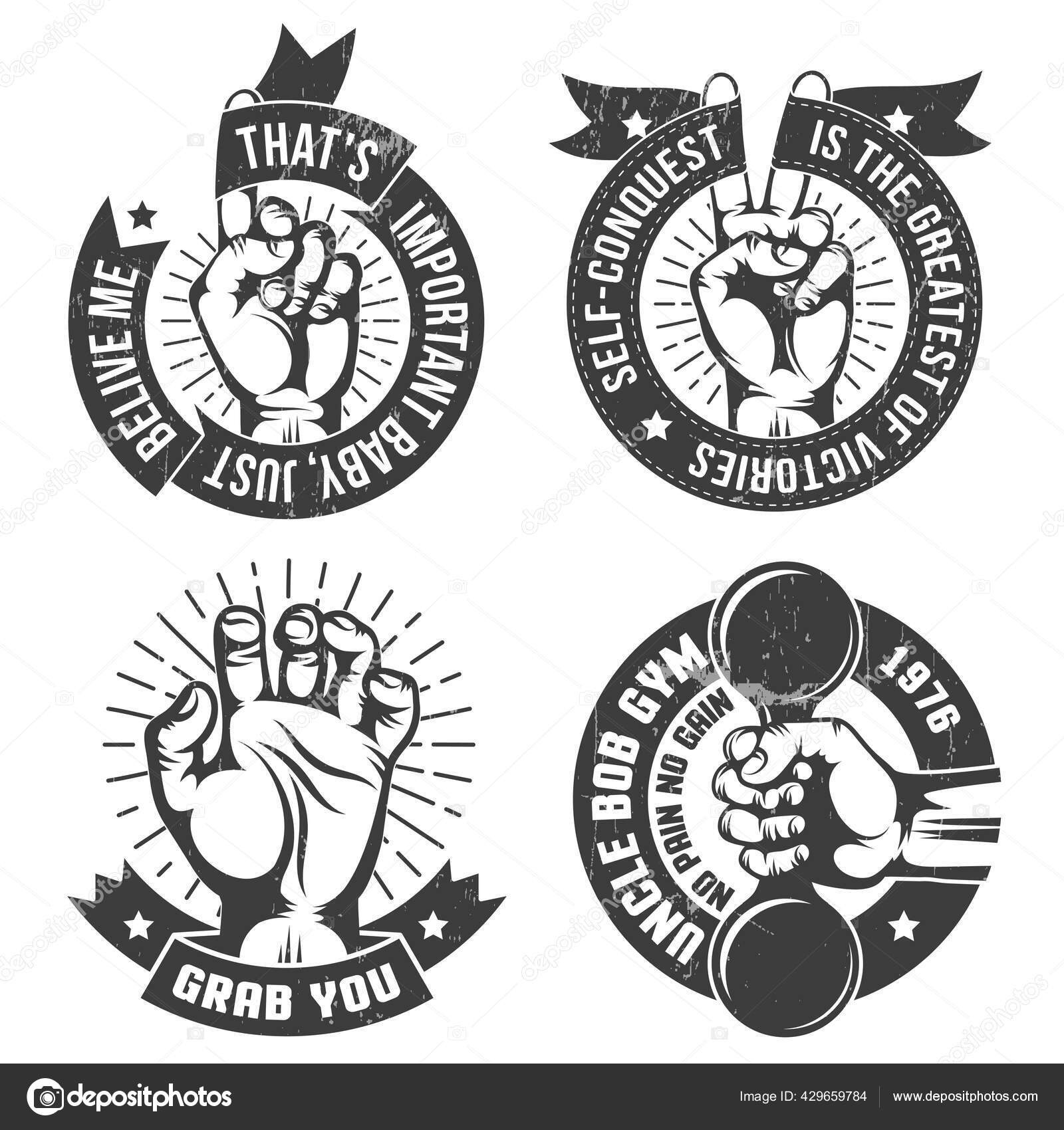 Logos with hand Stock Vector by ©Agor20122 429659784
