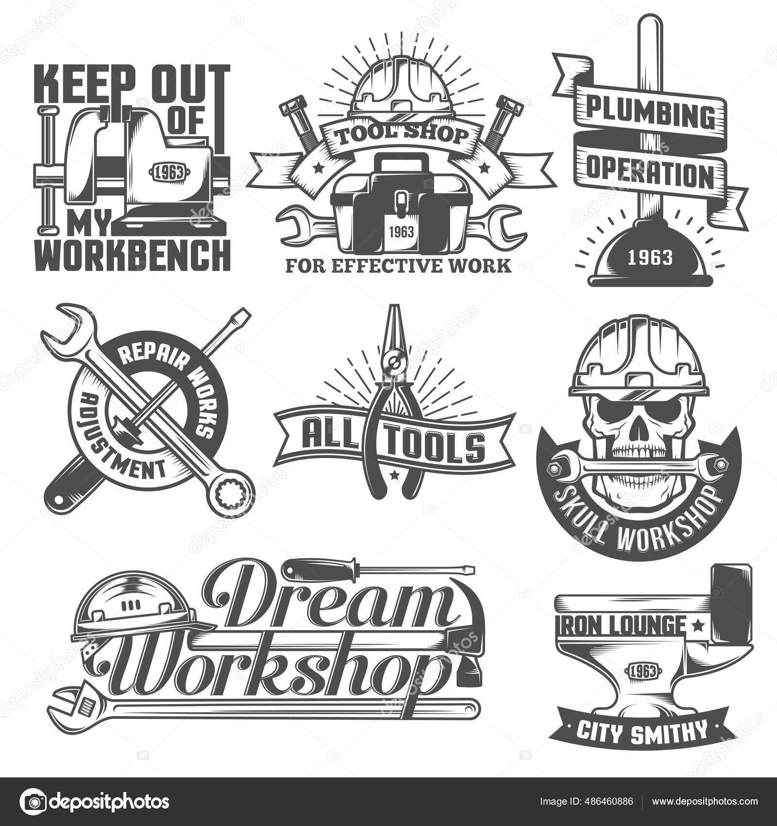 Repair workshop logos Stock Vector Image by ©Agor20122 #486460886