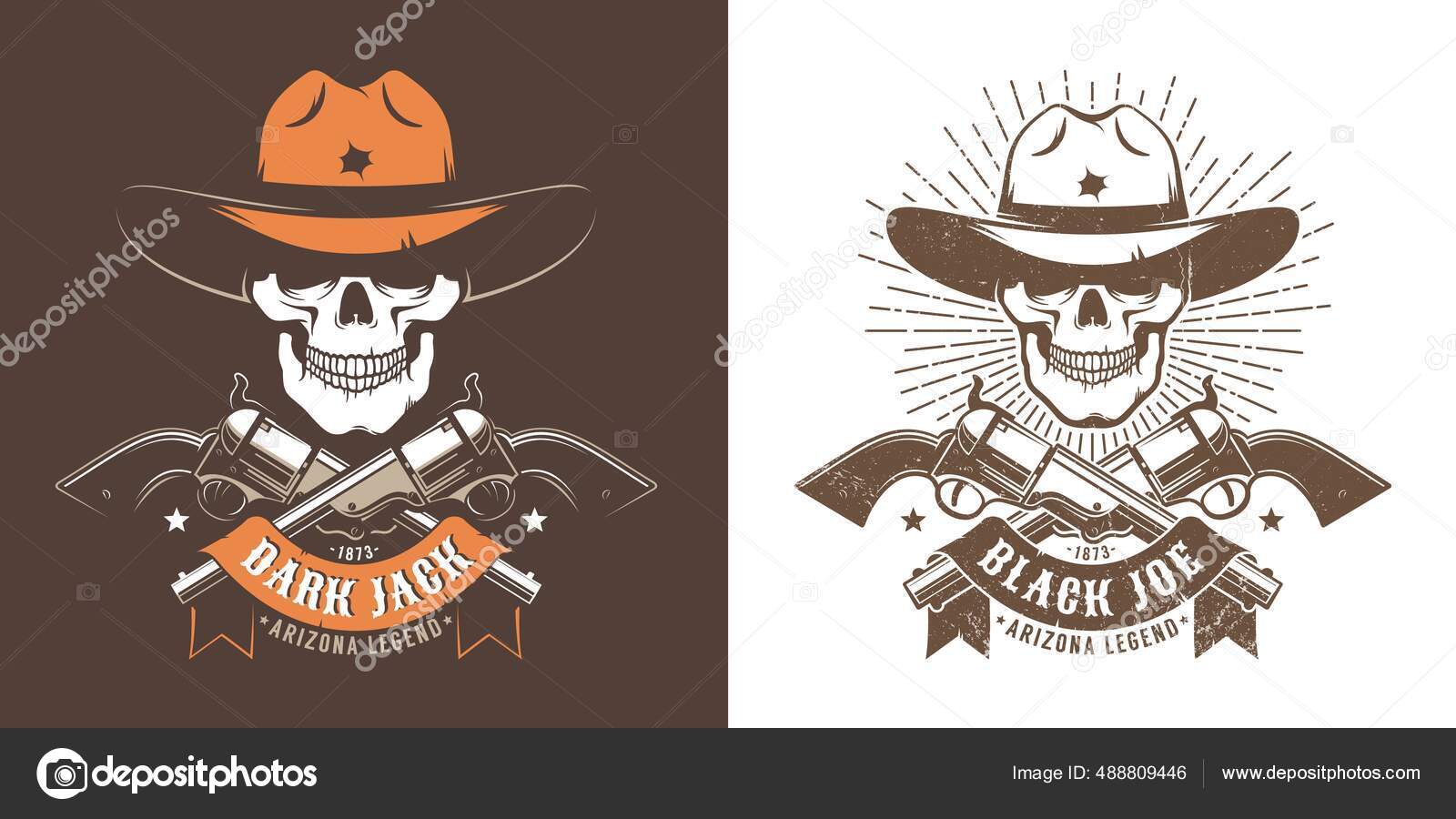 Calavera De Vaquero Con Armas Vector Cautivador De Calavera De