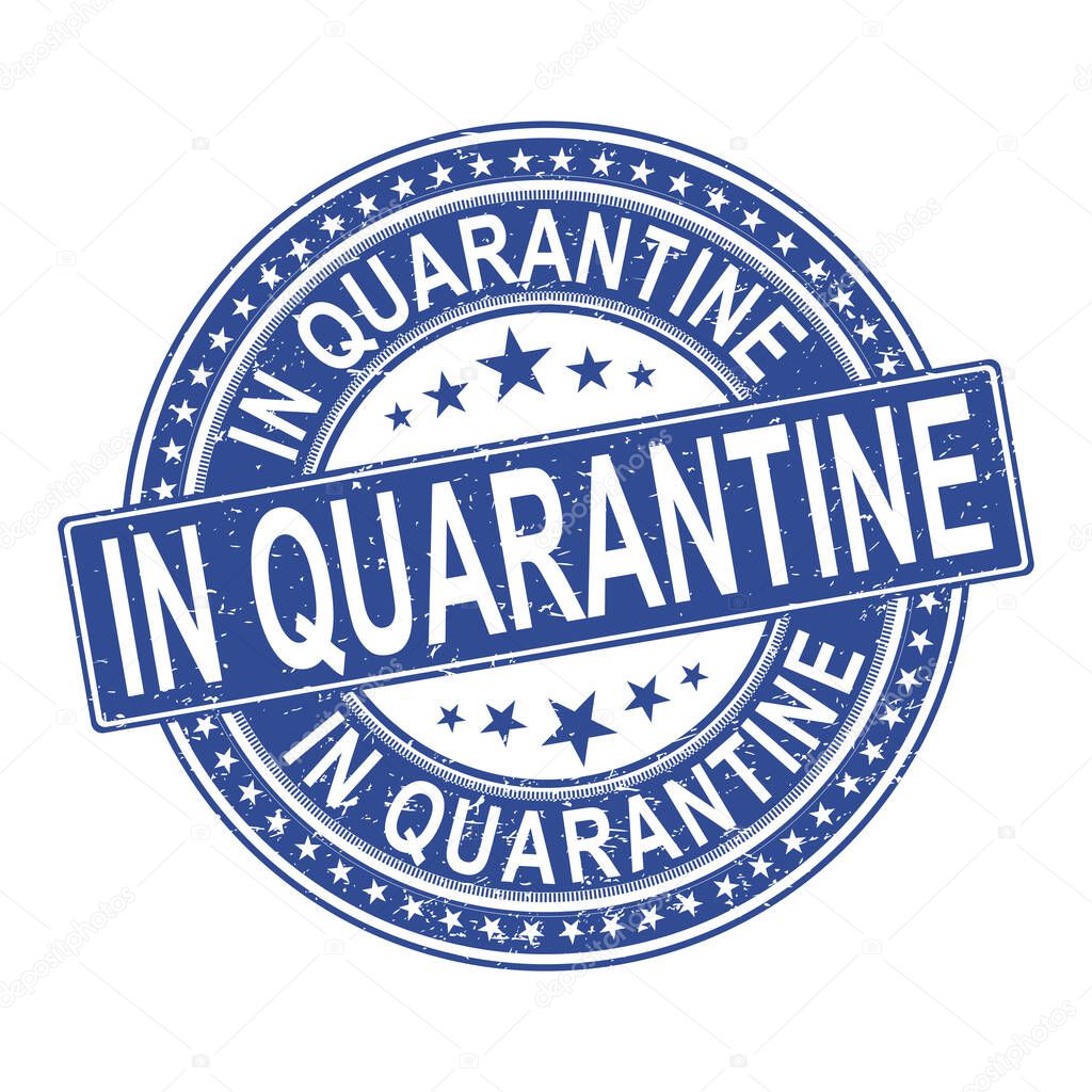 En el signo de cuarentena que indica los límites de la zona de ...
